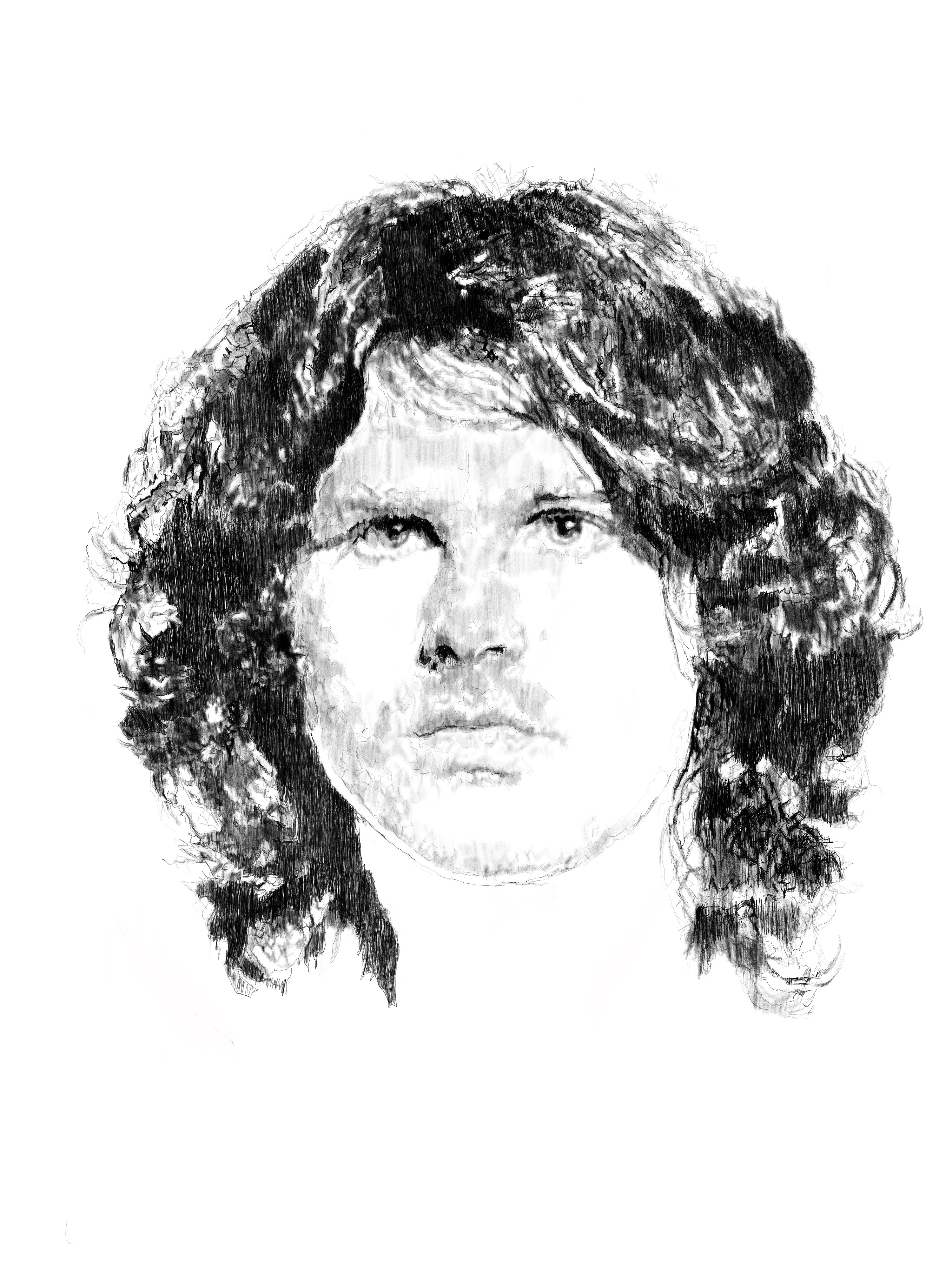 Jim Morrison Portrait Print – Overspraysupply